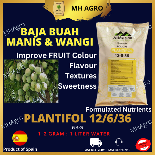 PLANTIFOL 12/6/36 5KG Foliar Fertilizers 叶面肥 Baja Folia Brand ATLANTIKA ...