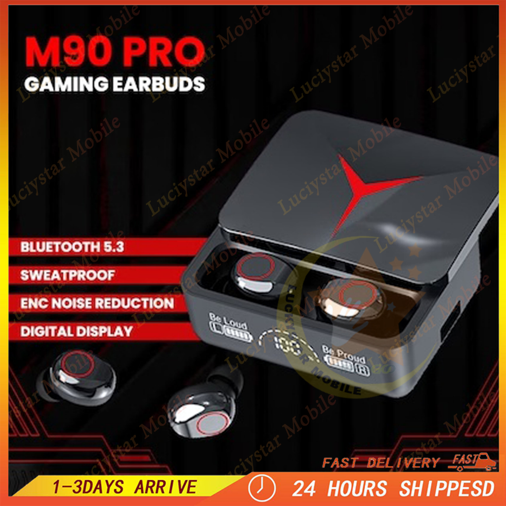 M90 Pro TWS Wireless Earphone Bluetooth 5.2 Earbud Touch In-ear 9D ...