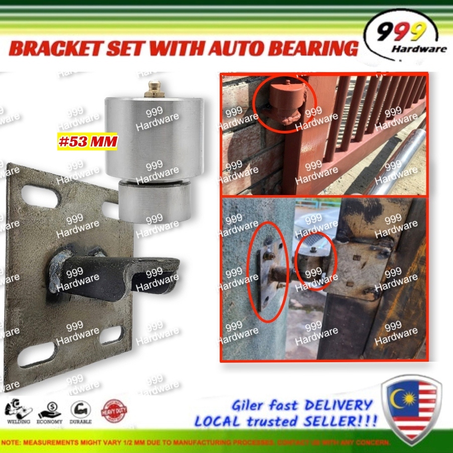 999 53mm AUTO BEARING SET WITH BRACKET / MAIN GATE / GATE BEARING ...