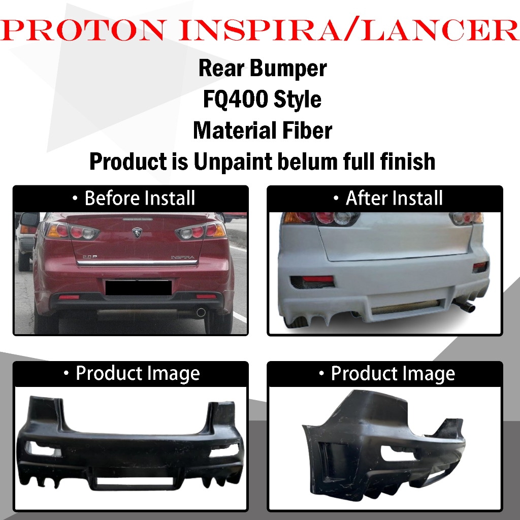 PROTON INSPIRA/MITSUBISHI LANCER FQ400 MODEL FRONT BUMPER -MATERIAL ...