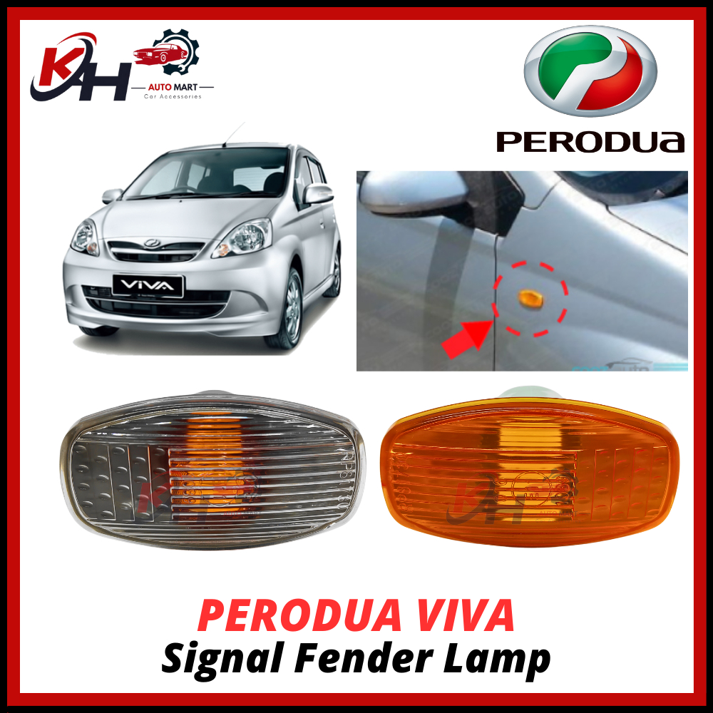 PERODUA VIVA / VIVA ELITE Signal Light Fender Lamp (WHITE / ORANGE) 12V ...