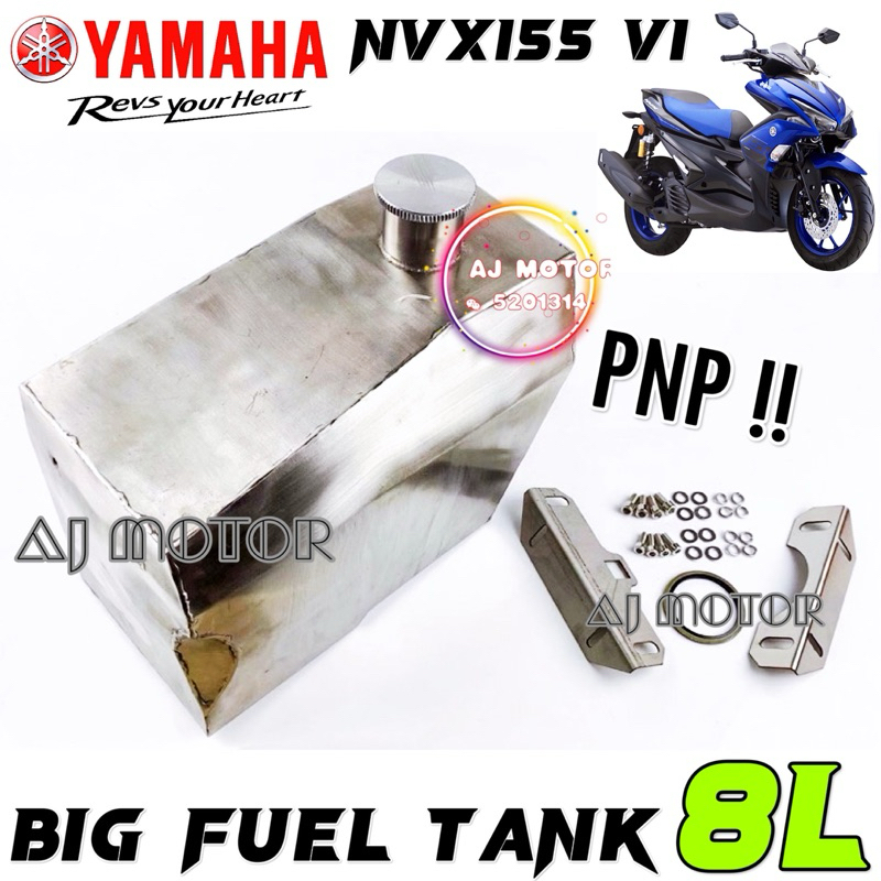 [ 8L RACING BIG FUEL TANK ALUMINIUM ] YAMAHA NVX155 NVX V1 BESAR TANGKI ...