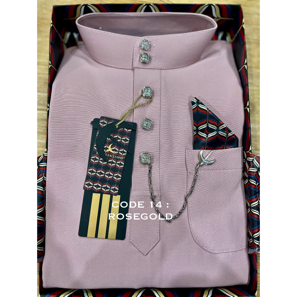 Baju Melayu Elrah 2024 Ultimate 2.0 [ROSE GOLD] Baju Raya | Shopee Malaysia