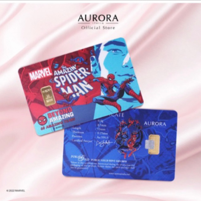 AURORA GOLD BAR 24K 999 0.5G🔥MARVEL SERIES | Shopee Malaysia