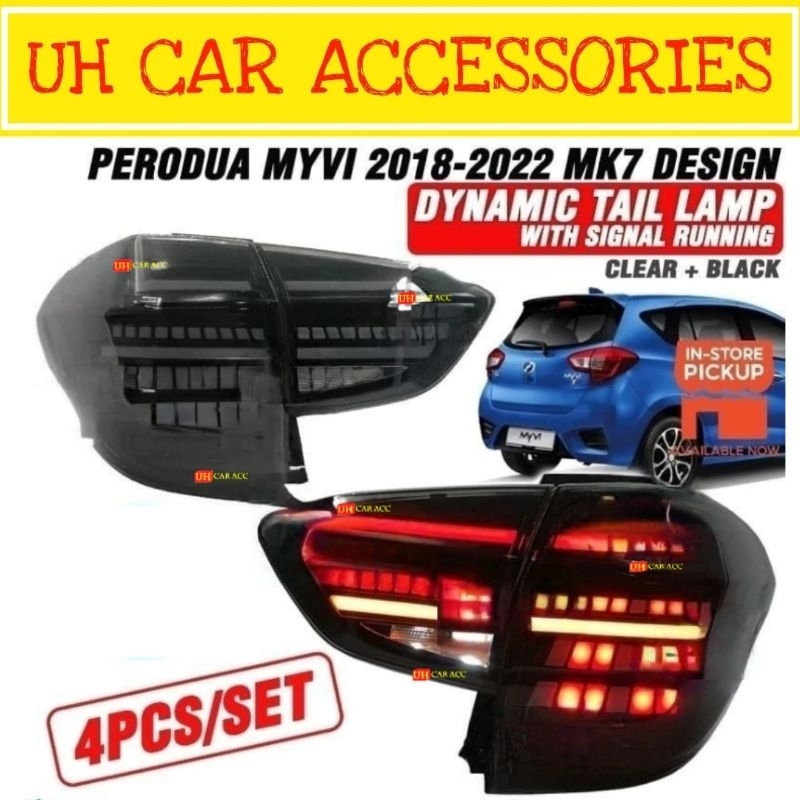 PERODUA MYVI 2018-2022 MK7 DESIGN DYNAMIC TAIL LAMP WITH SIGNAL ...