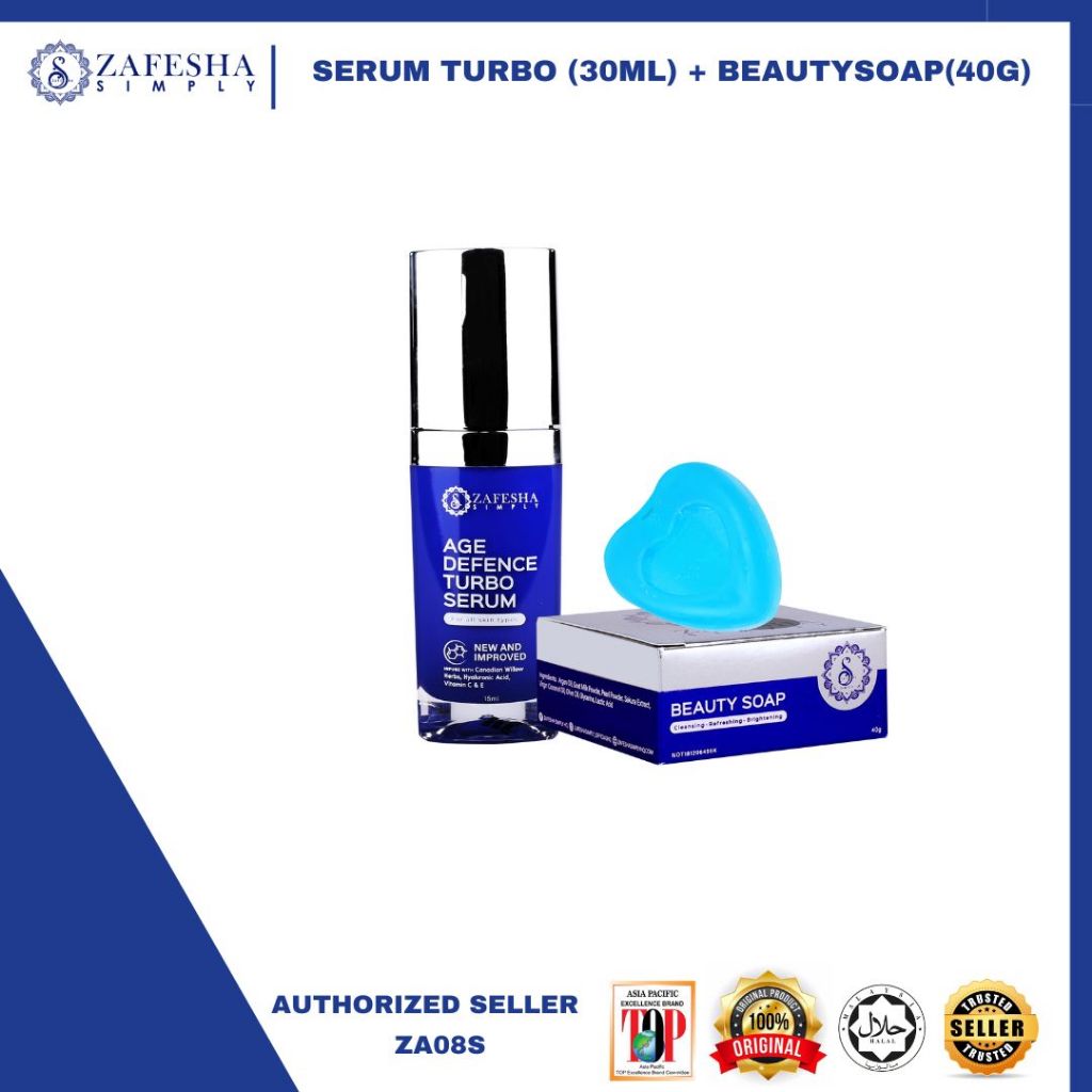 [ZA08s- 🔥𝐇𝐎𝐓 𝐈𝐓𝐄𝐌🔥] 𝑺𝑬𝑻 𝑩𝑨𝑺𝑰𝑪 ZAFESHA SIMPLY- SERUM TURBO-BEAUTY SOAP ...