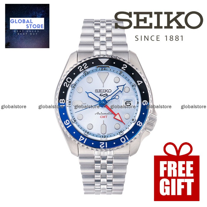 Seiko 5 SSK029K1 Men's SKX Sports Style GMT Automatic Stainless Steel ...