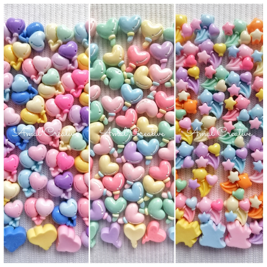 Balloon Mini Resin | Resin Belon | Flatback Resin Balloon | Shopee Malaysia