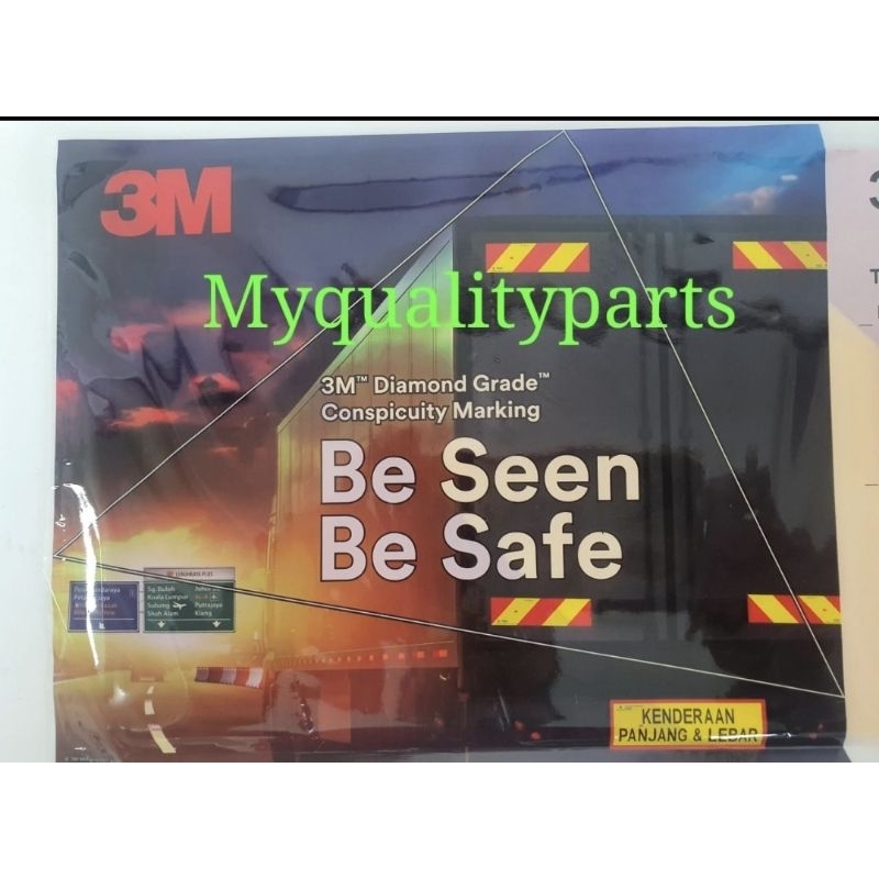 1SET 100% Original 3M 6" X 24" Diamond Grade Yellow Red Lorry ...