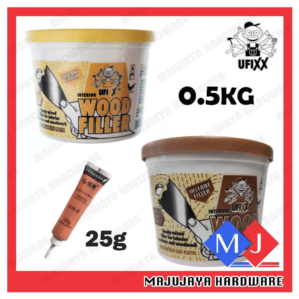 Wood Filler 500g for Wood Crake Hole Gap Repair Teak Natural Pengisi ...