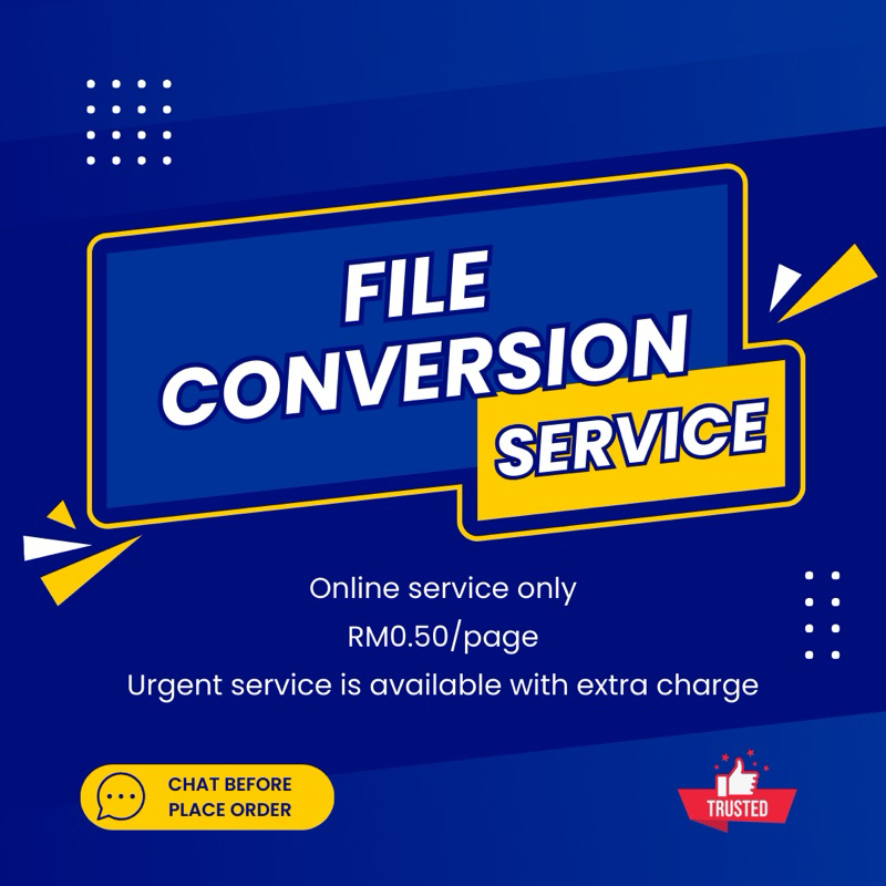 File Conversion Service (PDF, Words, PPT, Excel, images etc) | Shopee Malaysia