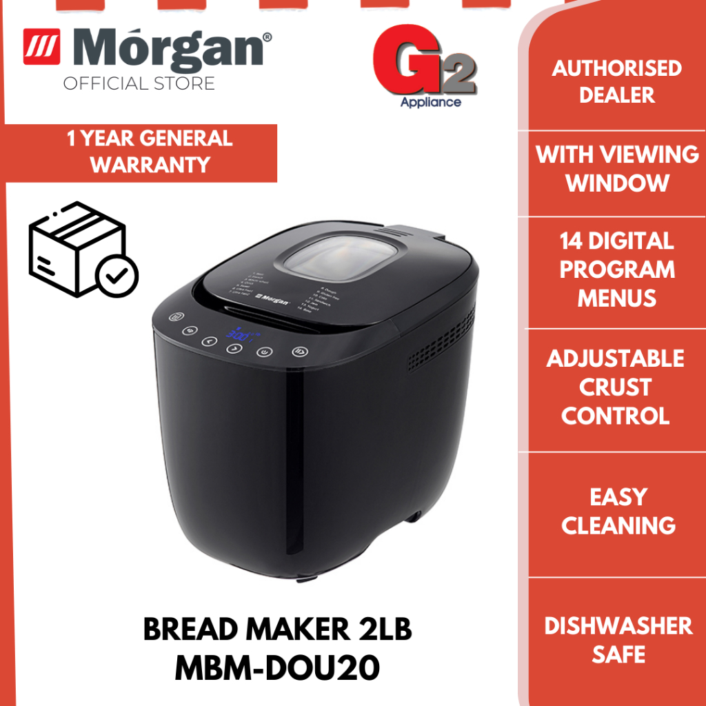 MORGAN [AUTHORISED DEALER] BREAD MAKER 2LB MBM-DOU20 - MORGAN 1 YEAR ...