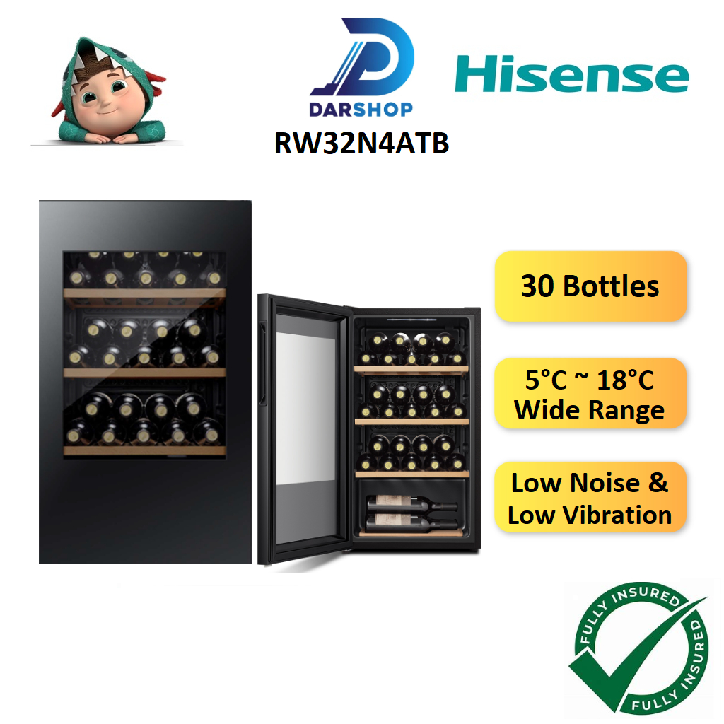[SAFE SHIPPING] Hisense Wine Chiller 30 Bottles Wine Cabinet 93L Wine ...