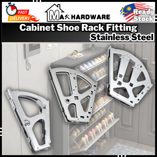 Max Heavy Duty Cabinet Shoe Rack Fitting Stainless Steel Single ...