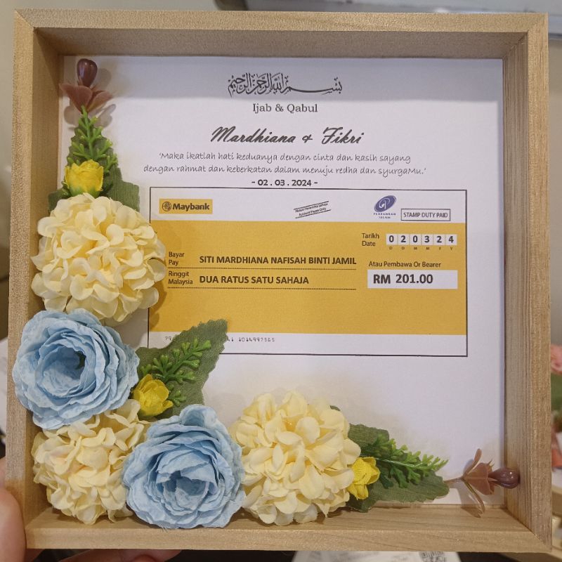 🔥READY STOCK🔥FRAME MAS KAHWIN SIAP GUBAH MURAH BAJET BUNGA CANTIK MAS ...