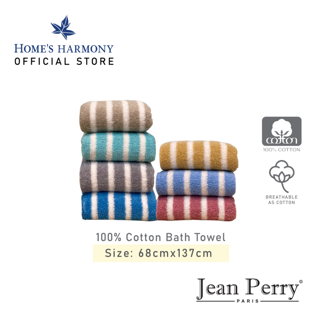 Jean Perry Attos Bath Towel Collection 100% Cotton 27" x 54" | Shopee ...