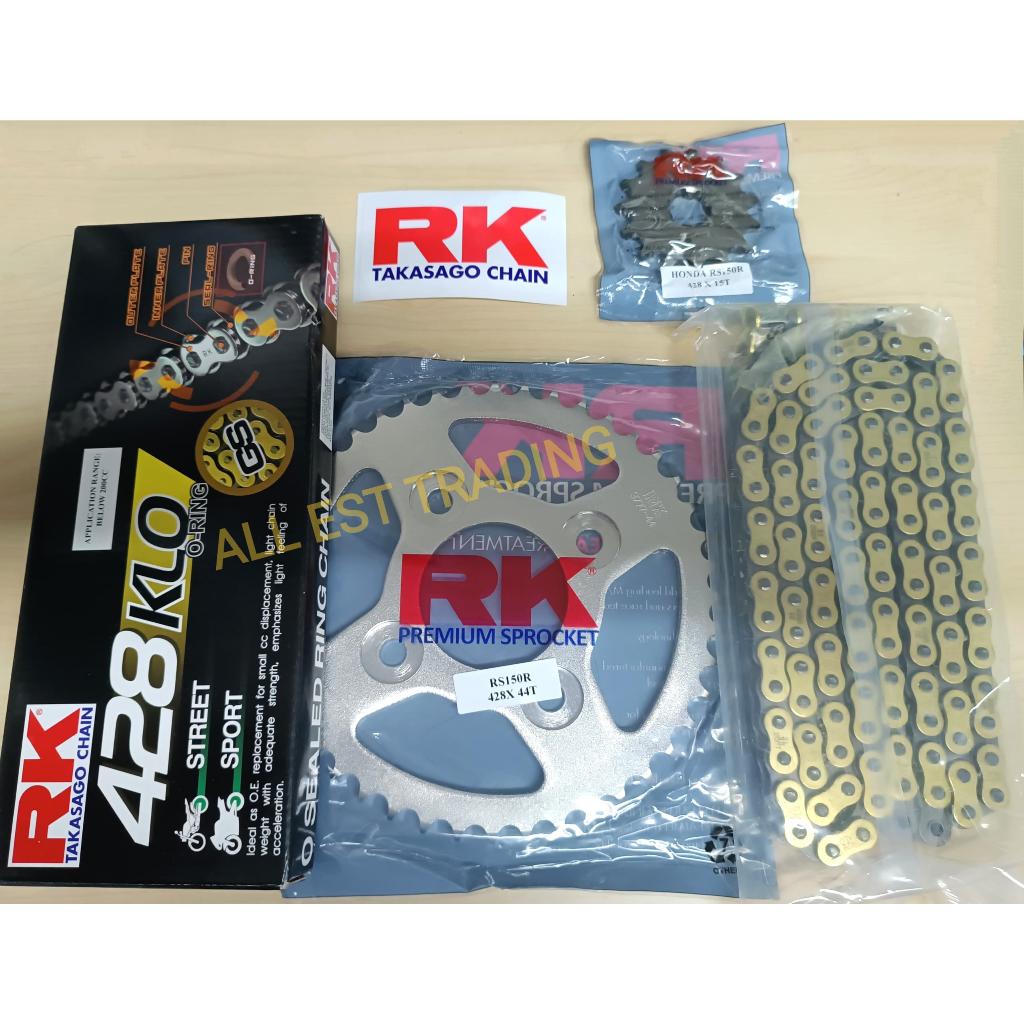RANTAI SET RK HONDA RS150 RS150R / RSX SPROCKET 428 ORING CHAIN SET KIT ...