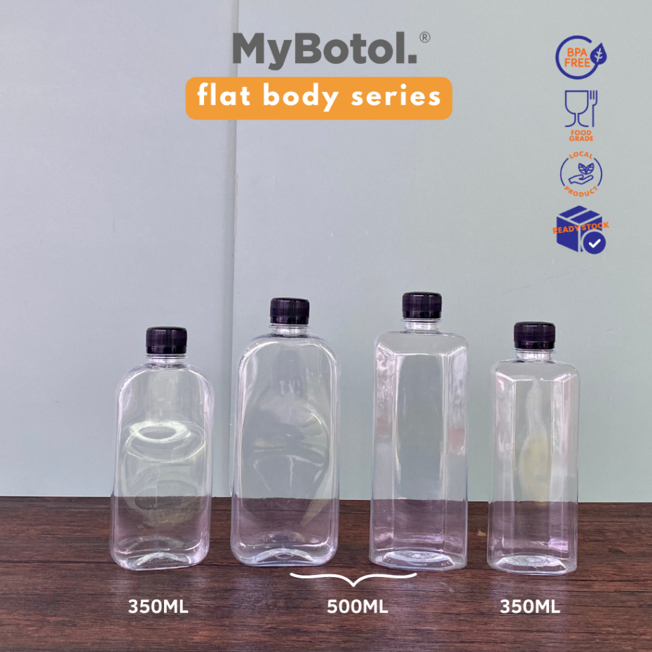 [mybotol] BOTOL PLASTIK KOSONG FLAT DIAMOND SHAPE| MINIMALIST SHAPE ...