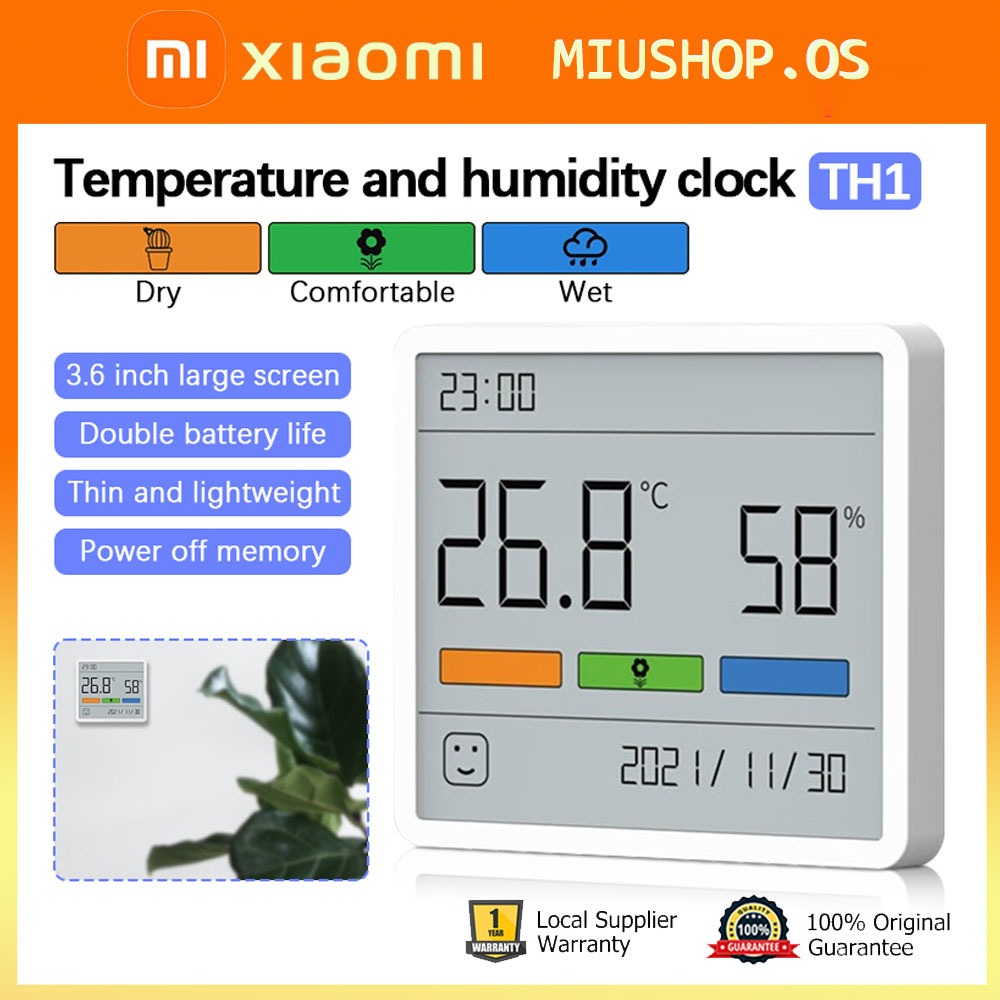 Atuman Duka Atuman Temperature Humidity Meter 3.67 inch LCD Digital ...