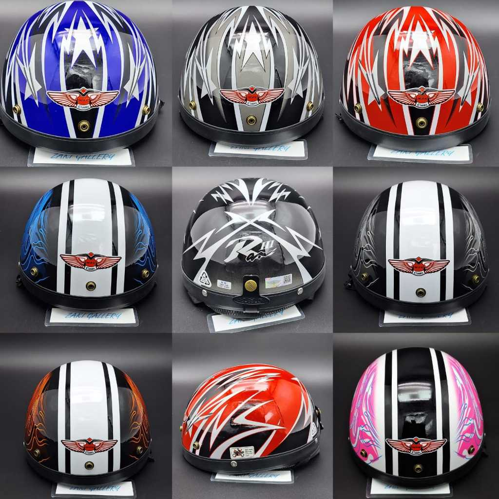 HELMET STENG KURA KURA TOPI HALF CUT HELMET RAM3 REPTIDE STELLA OKADA ...
