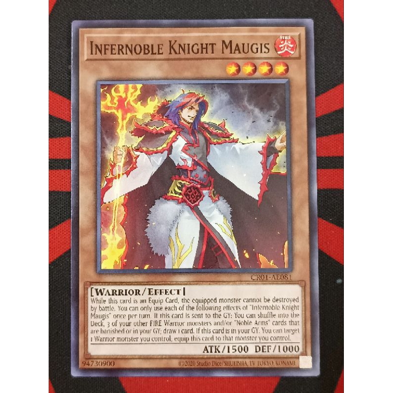 YUGIOH KONAMI CR01-AE001 Infernoble Knight Maugis (Common) | Shopee ...