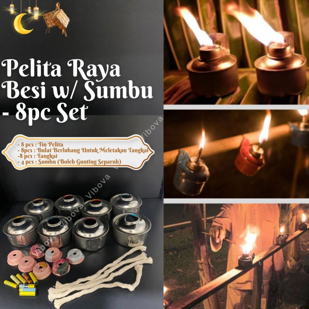 Pelita Raya / Pelita Besi /Pelita Bekas Lampu Tin Tradisional Kerosene ...