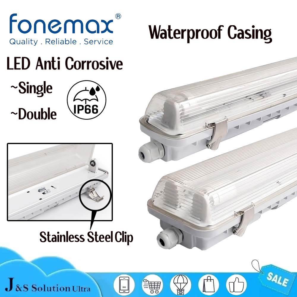 Fonemax (Double) LED T8 Waterproof Casing Fitting Anti Corrosive s ...