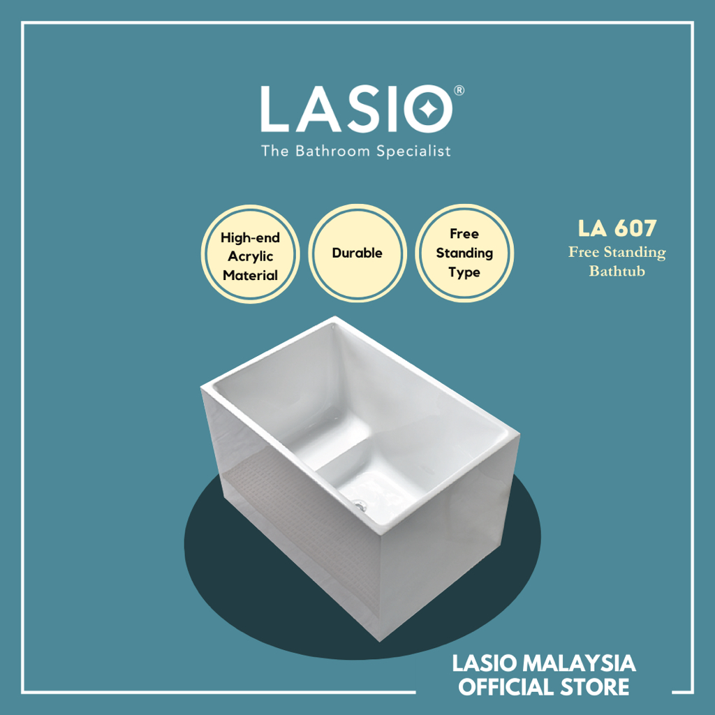 LASIO Free Standing Acrylic Bath Tub For Small Space LA 607 | Shopee ...
