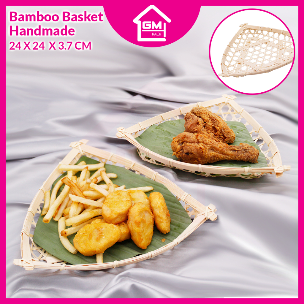 [GMRACK] BAMBOO ROTAN TRAY KITCHEN FRUIT TRAY BASKET BAMBOO BASKET ...