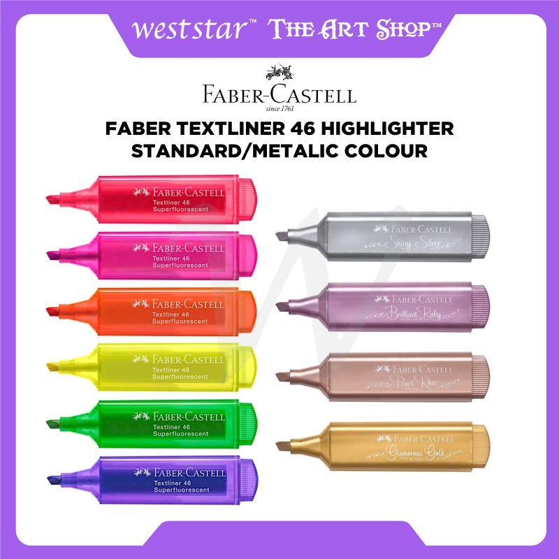 [Weststar TAS] Faber Textliner 46 Highlighter Standard/Metalic Colour ...
