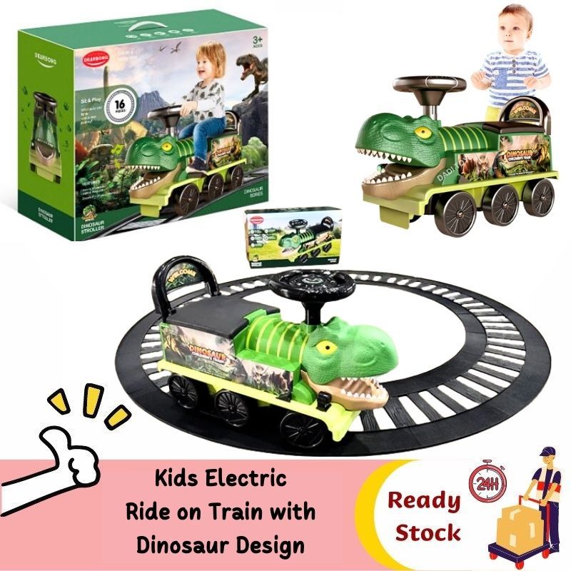 Kids Electric Ride On Dinosaur Train (ready stock) Real Train Back Seat ...