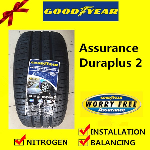GOODYEAR ASSURANCE DURAPLUS 2 tyre tayar tire(With Installation) 185/70R14 | Shopee Malaysia