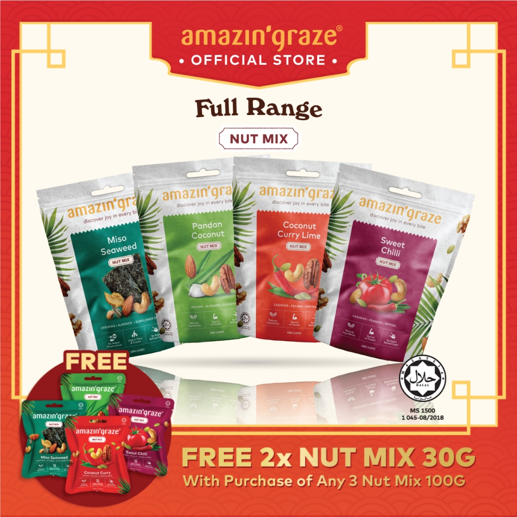 [Bundle of 2] Amazin' Graze Nut Mix (2 x 100g) | Shopee Malaysia