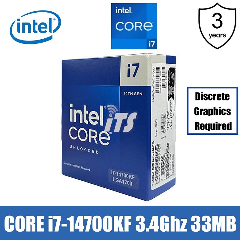 Intel Core I7-14700KF 14th Gen Processor - Raptor Lake (33MB Cache, 3 ...