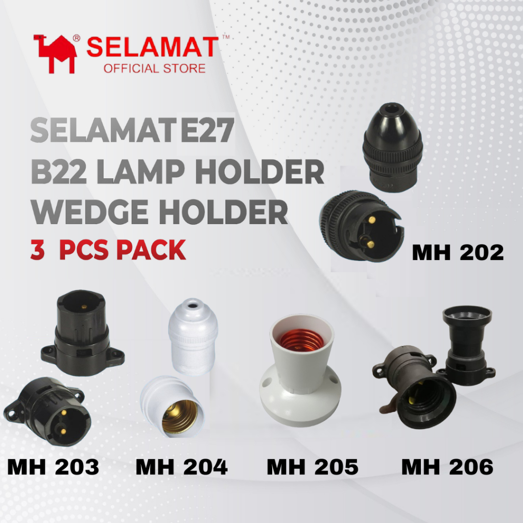 SELAMAT E27 B22 Lamp Base Bulb Holder Wedge Holder & Lamp Holder bulk ...