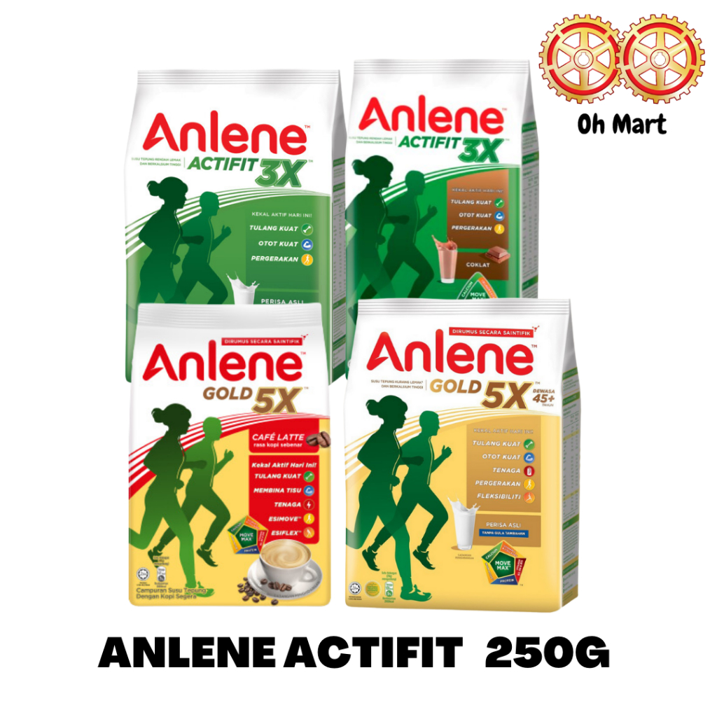 Anlene Actifit 3x High Calcium Adult Milk Powder Assorted Flavors 250g ...