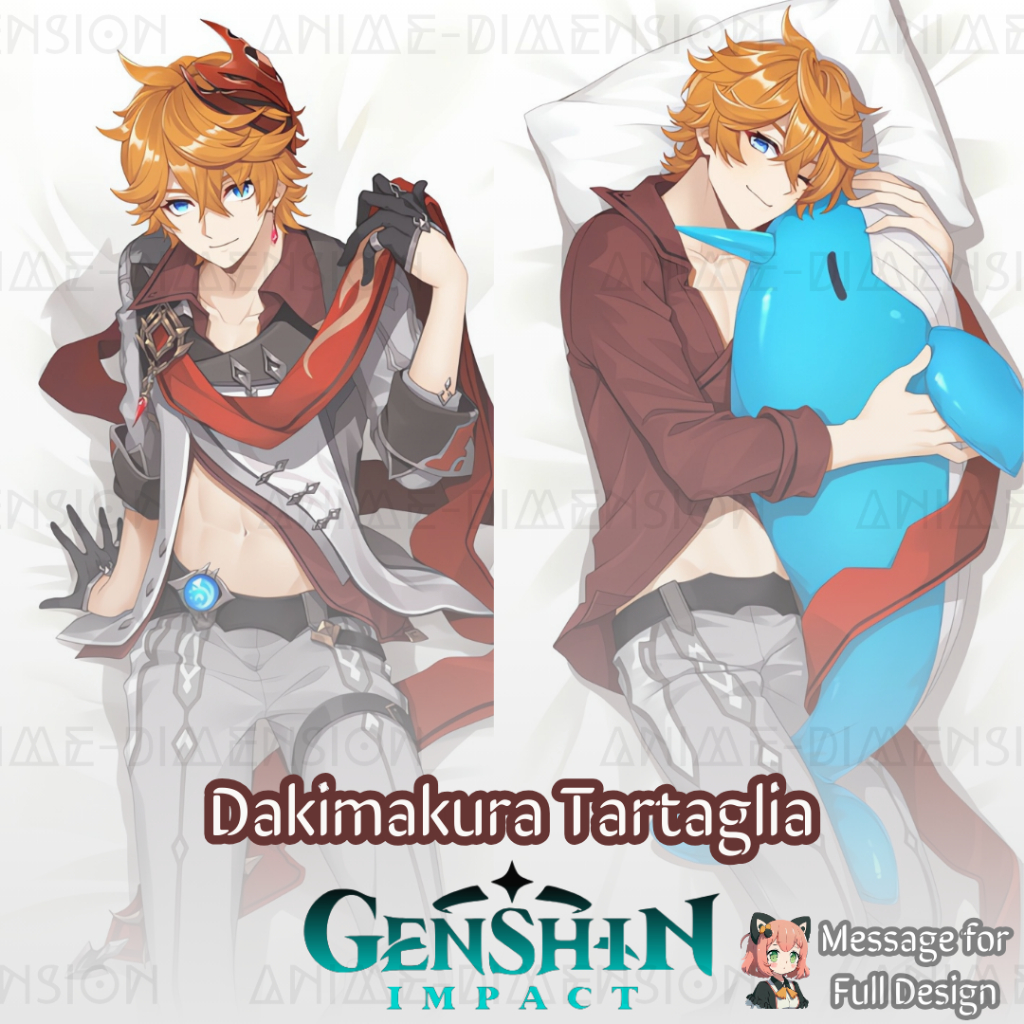 Dakimakura Tartaglia Genshin Impact Pillow Childe Pillowcase 原神 达达利亚抱枕 ...