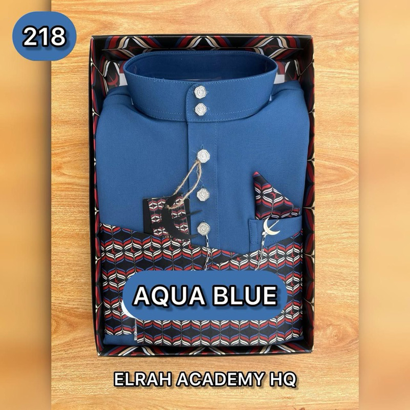 Baju Melayu Elrah Exclusive ULTIMATE 2.0 AQUA BLUE 2024 | Shopee Malaysia