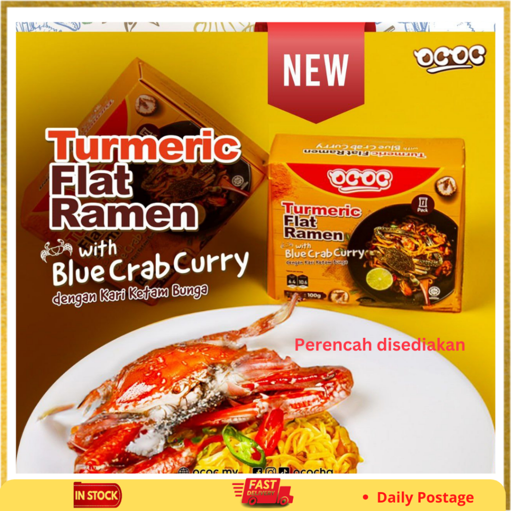OCOC Dr Rizal | Turmeric Flat Ramen with Blue Crab Curry | Mee Kari ...