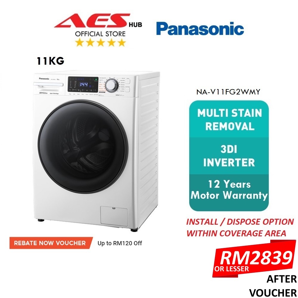 CAN SETUP Panasonic NA-V11FG2 11KG ECONAVI Inverter Front Load Washer ...