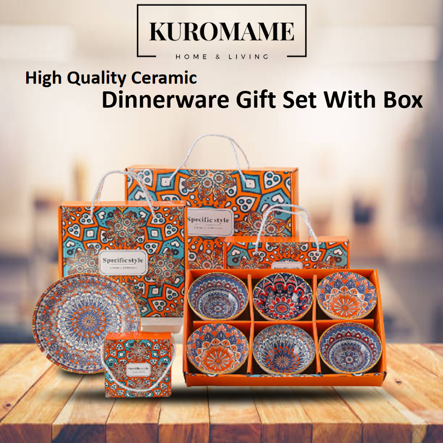 Premium Quality Ceramic Dinnerware Gift Set With Box Bohemian Style ...