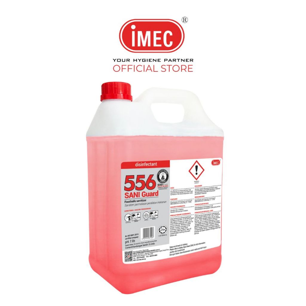 IMEC 556 SANI Guard, Food Contact Surface Sanitizer, Halal, 5L | Shopee ...