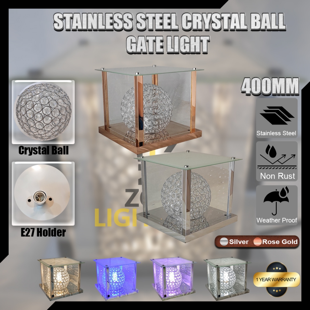 Crystal ball gate light stainless steel weatherproof gate light gate ...