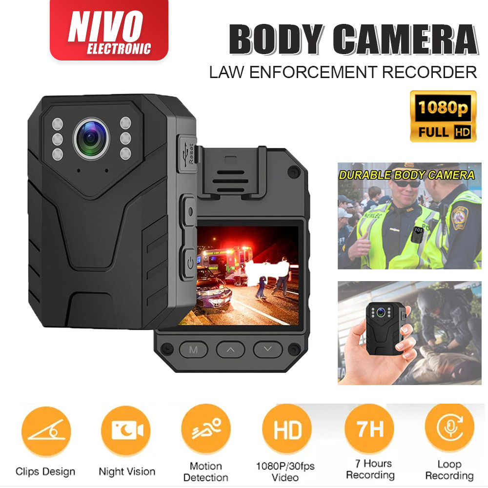 Body Camera 360°Rotatable Lens 1080P HD Anti Shake Body Cam With Back ...