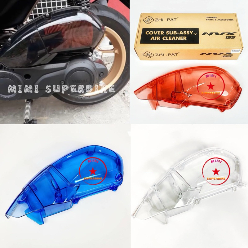 YAMAHA NVX155 NVX AEROX V1 AIR FILTER COVER TRANSPARENT COLOUR BLUE RED ...