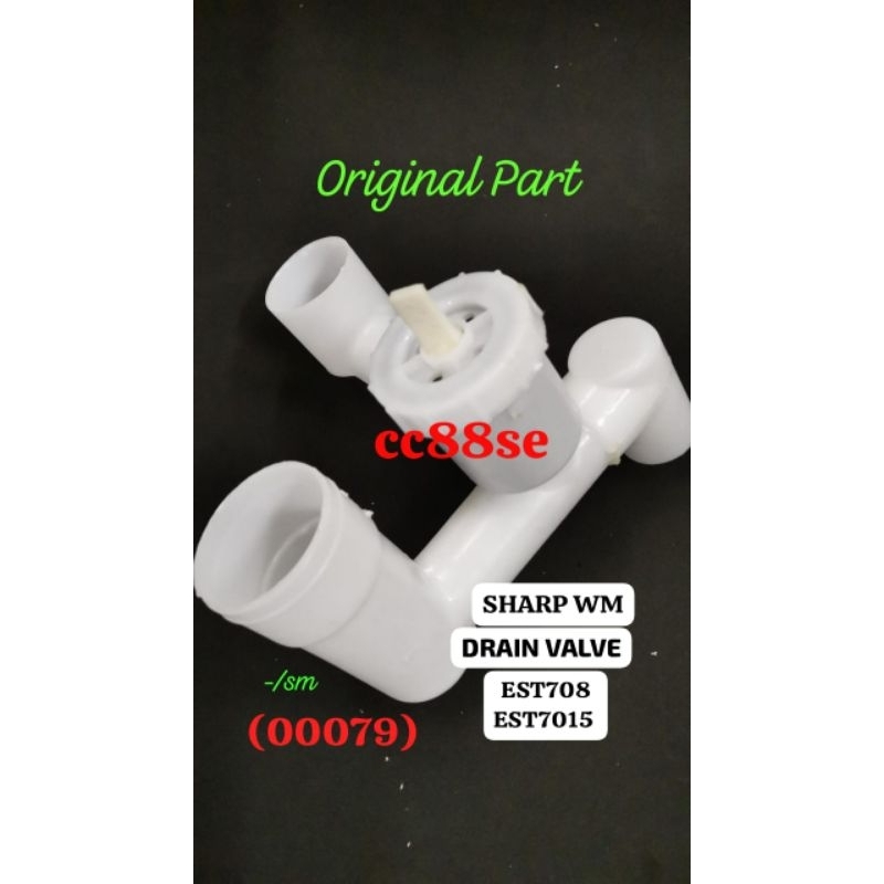 SHARP WASHING MACHINE DRAIN VALVE COMPLATE SET EST708 EST7015 EST1016 ...