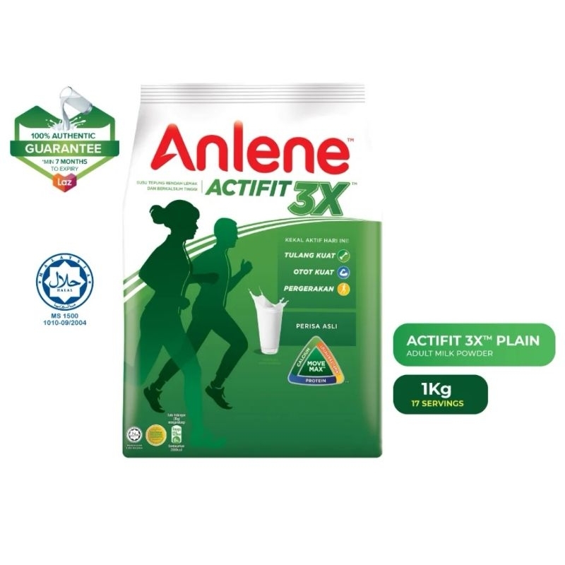 ANLENE Actifit 3X Regular High Calcium Adult Milk Powder Plain Susu ...