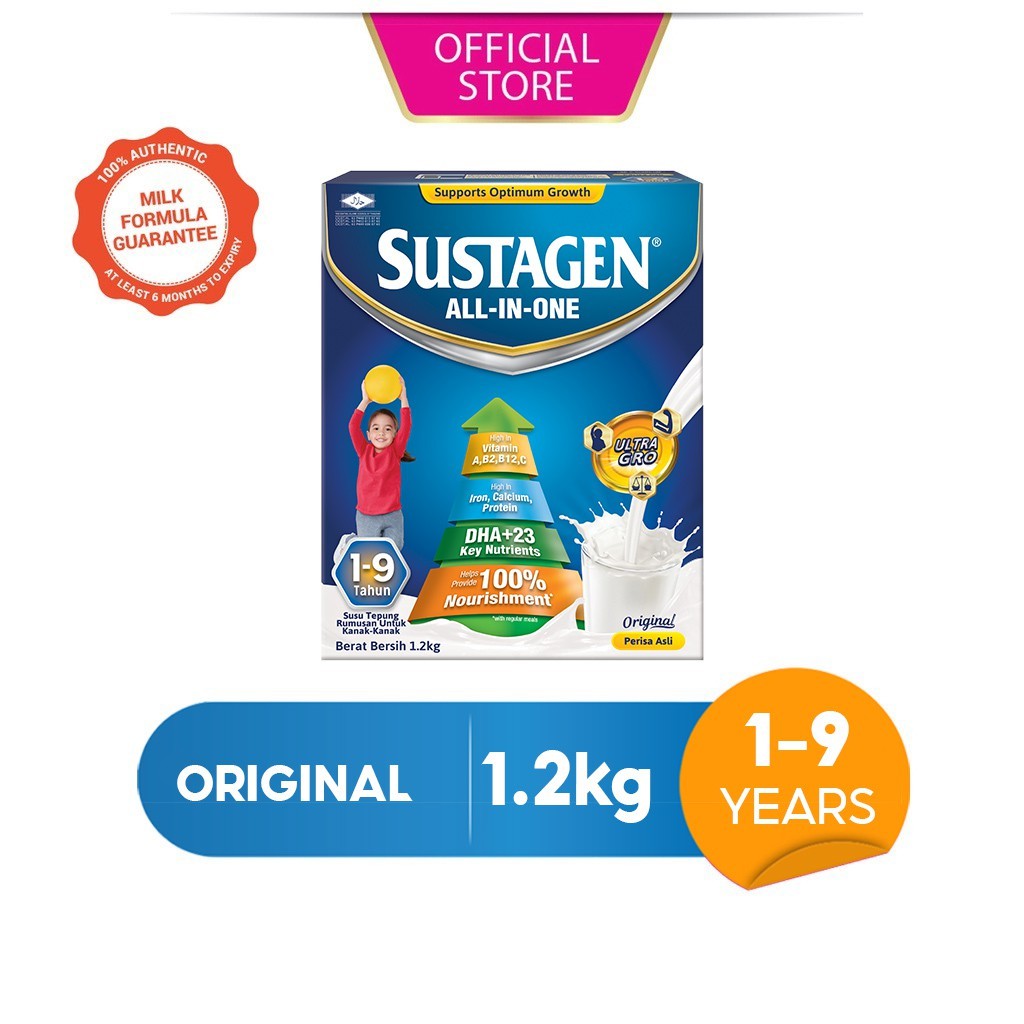 Sustagen All-In-One 1.2kg [1-9 Years] - Original/Vanilla/Chocolate ...