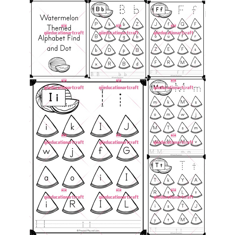 Watermelon Themed Alphabet Find and Dot A pdf | Shopee Malaysia