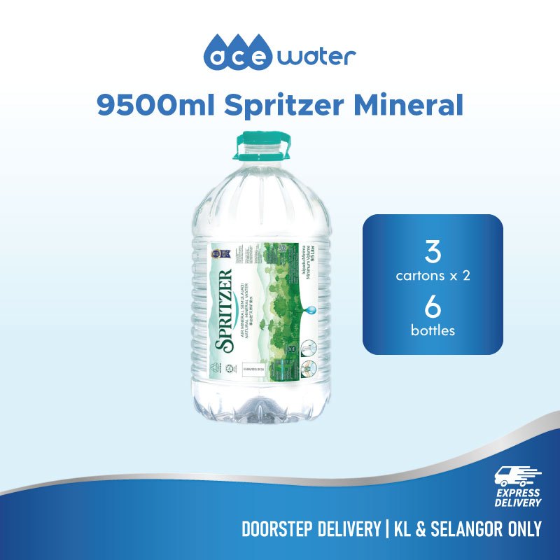 9500ml (9.5L) Spritzer Mineral Water 3 Cartons 6 Bottles Doorstep Fast Delivery | Shopee Malaysia